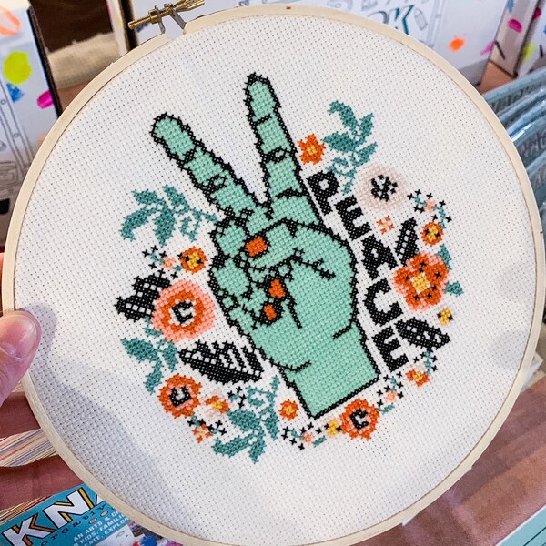 Peace Sign Cross - Etsy