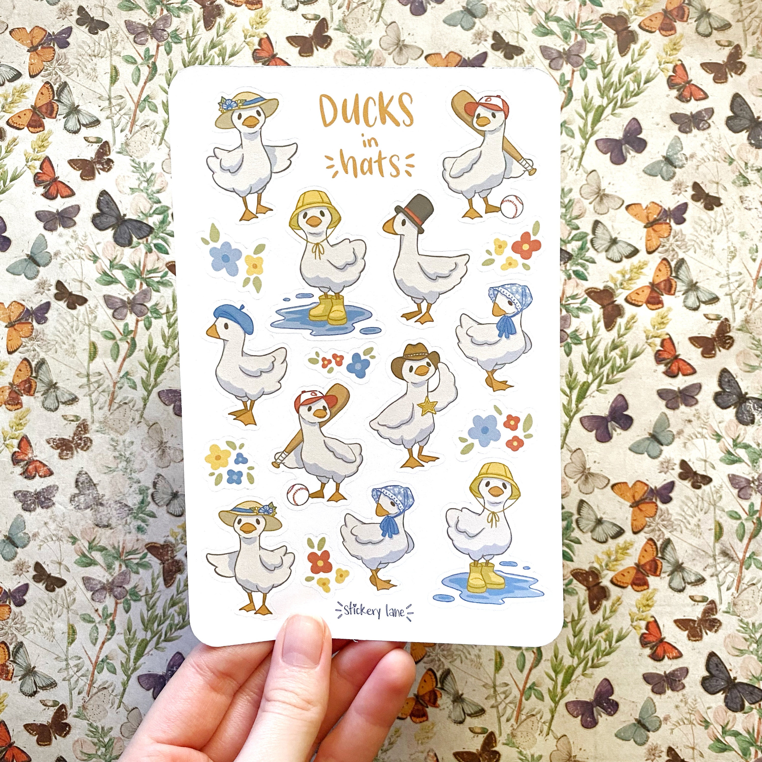 Ducks in Hats Sticker Sheet - Etsy Canada