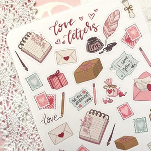Love Letters Sticker Sheet - Etsy