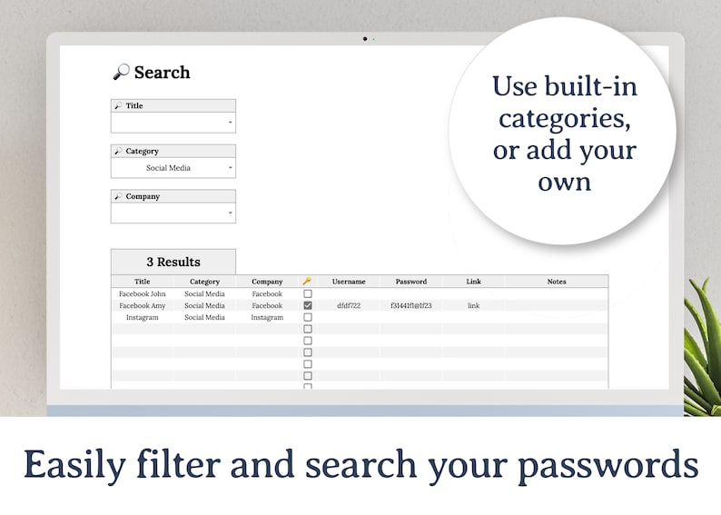 Minimalist Accounts & Passwords Tracker | Keep Your Logins and ...