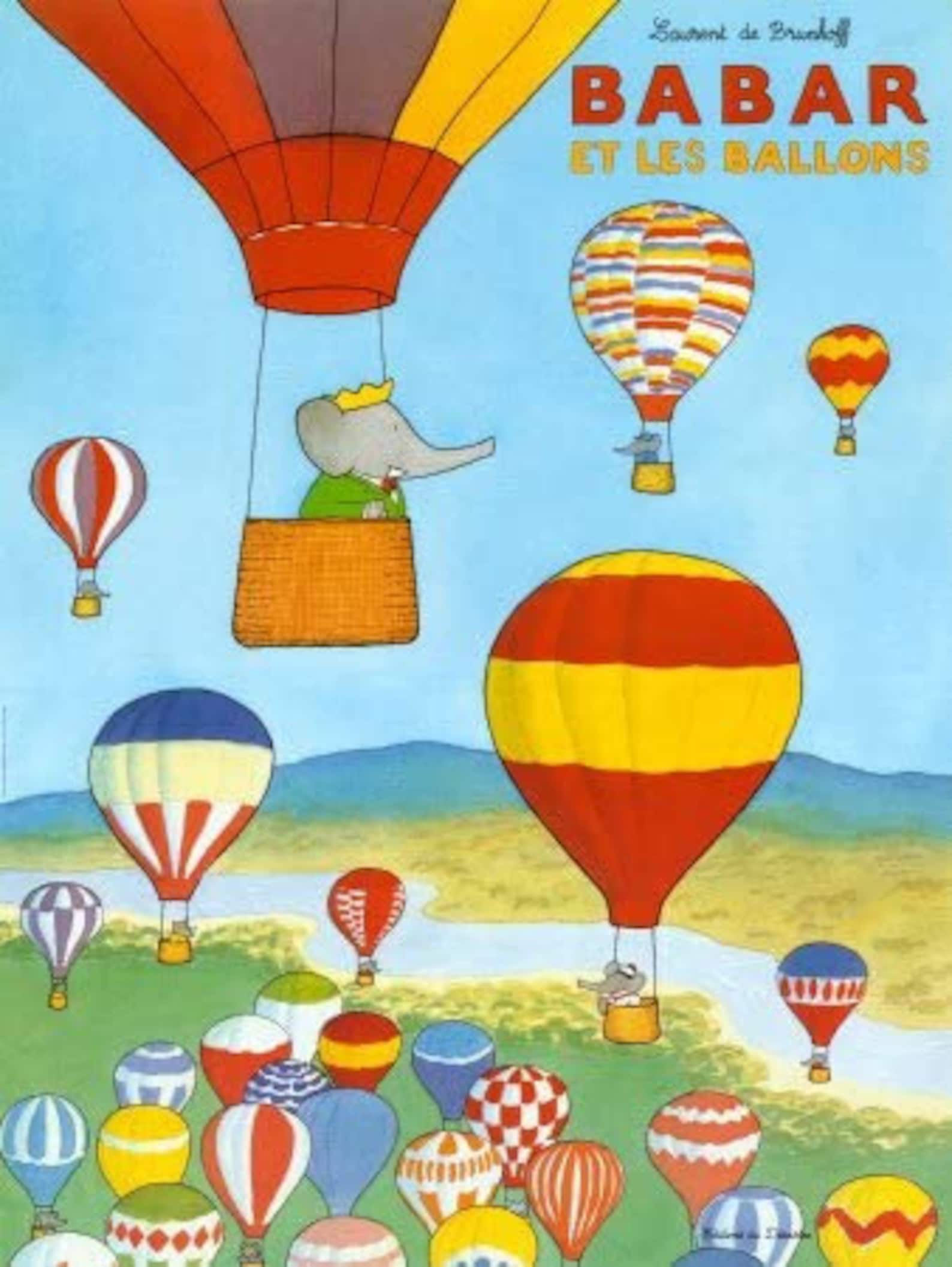Babar Print Babar Et Les Ballons by Jean De Brunhoff 60 X 80cm - Etsy UK