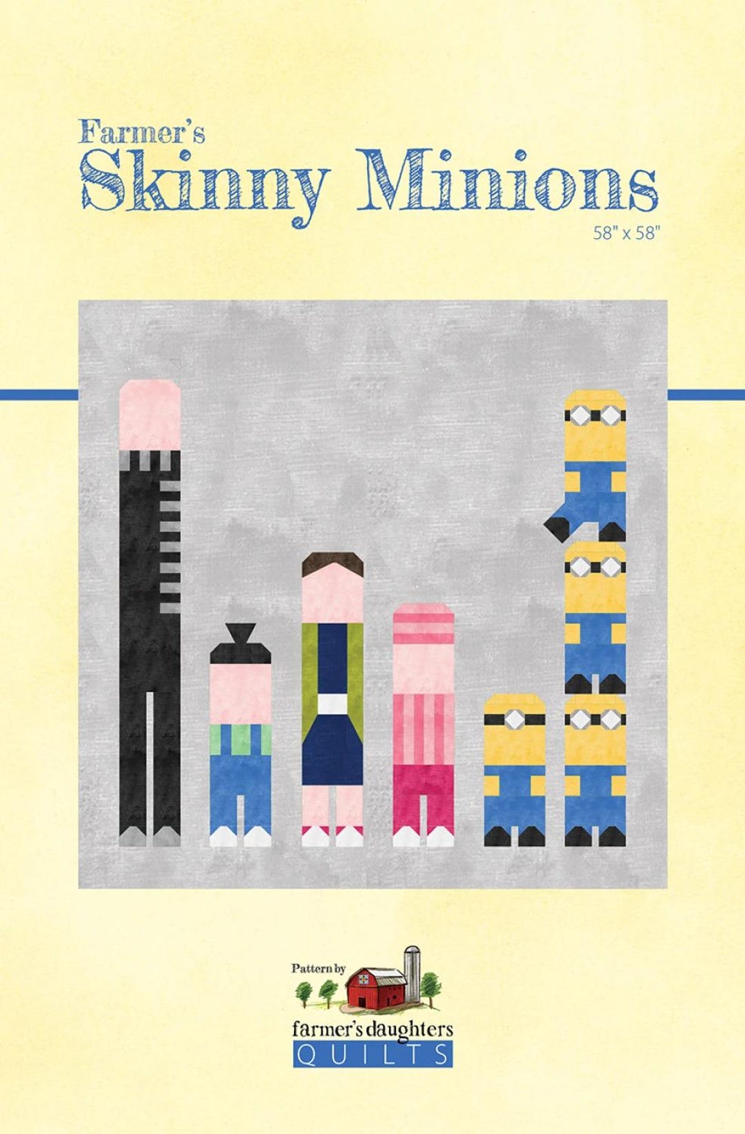 Farmer's Skinny Minions Quilt Pattern | 58x58 | Rusty - Etsy