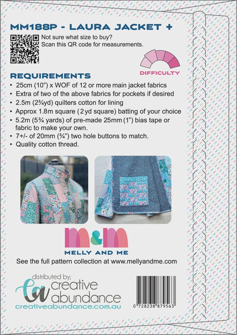 Laura Jacket Plus Sizes Pattern | CAMM188P | Sizes XL - 6XL | From ...