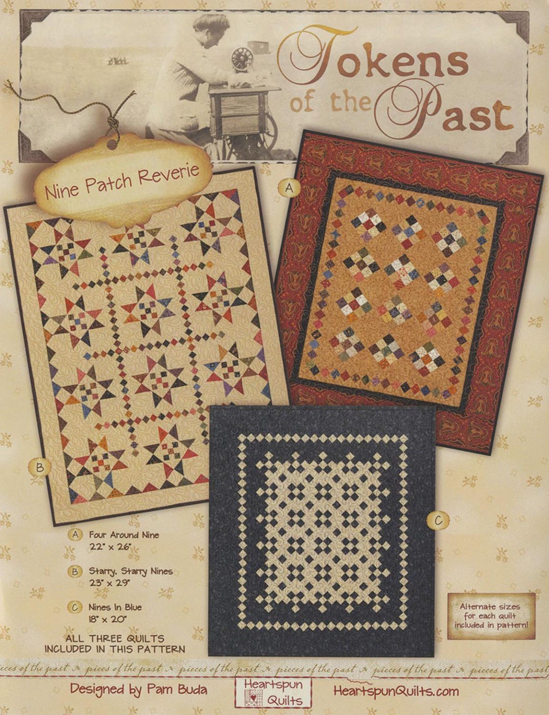 Tokens of the Past Nine Patch Reverie Pattern | HSQ262 | Pam Buda ...