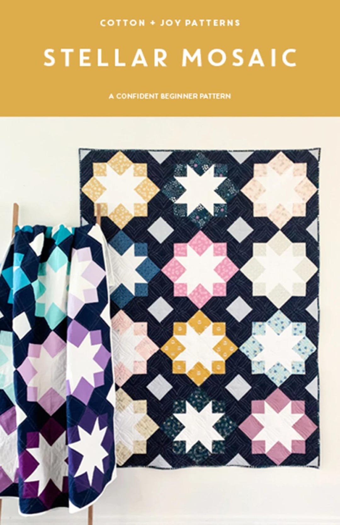 Stellar Mosiac Quilt Pattern | Cotton and Joy Fran Gulick | Multi Sizes ...