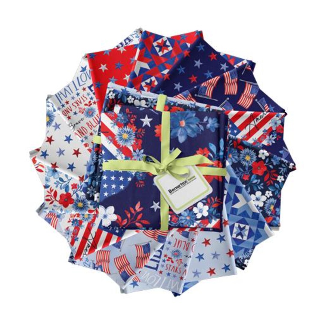Faith, Family, Freedom 14pc Fat Quarter Bundle | BENARTEX Nicole Decamp ...