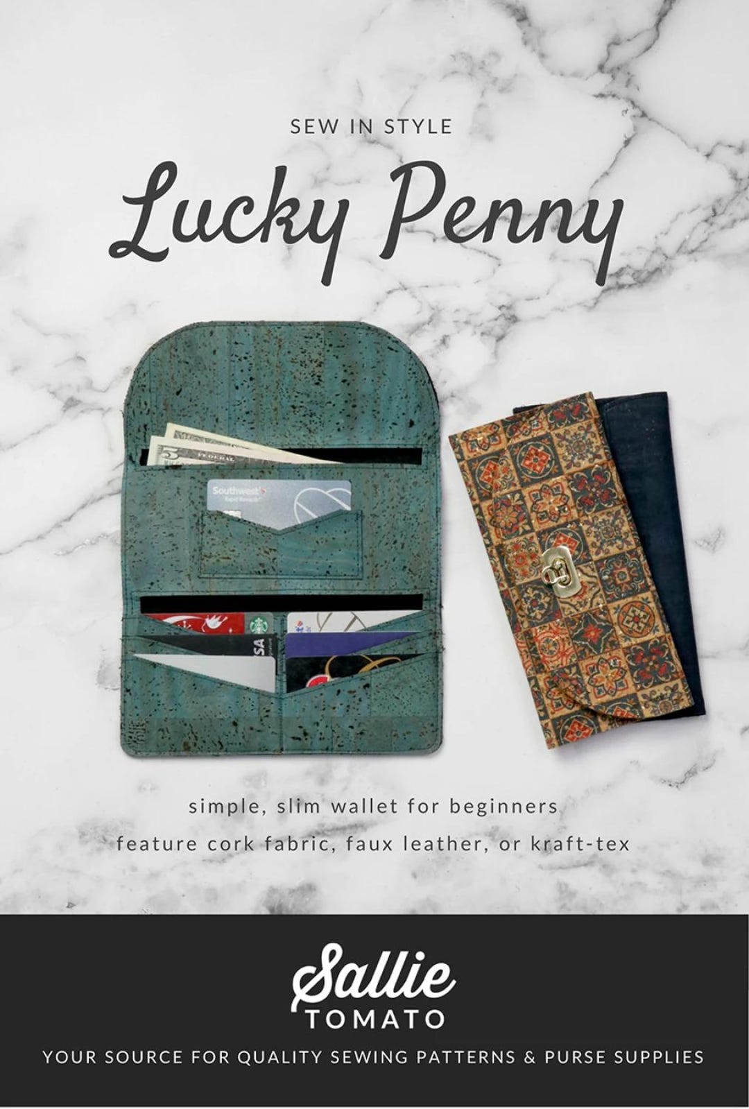 Lucky Penny Wallet Pattern | Sallie Tomato | Rusty - Etsy