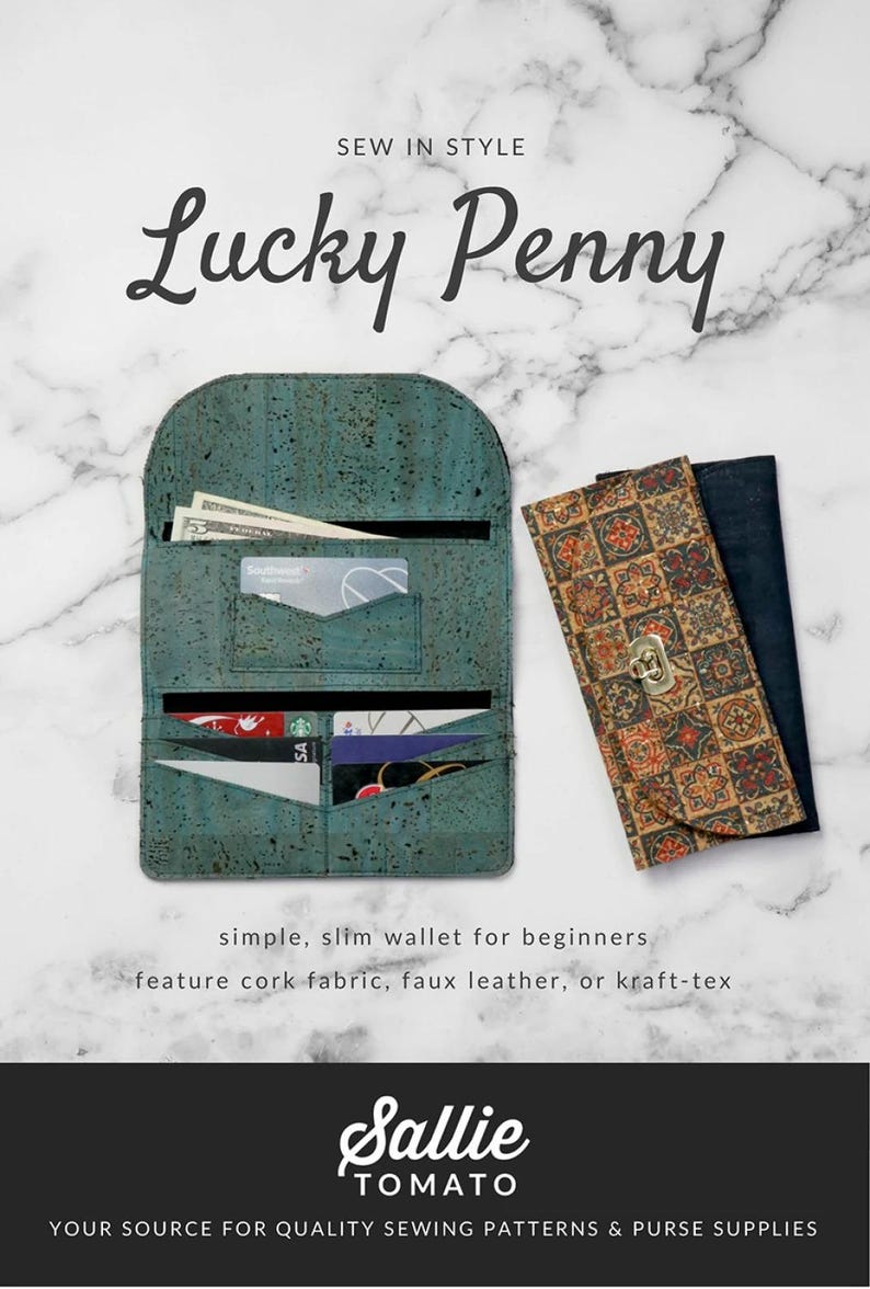 Lucky Penny Wallet Pattern | Sallie Tomato | Rusty - Etsy