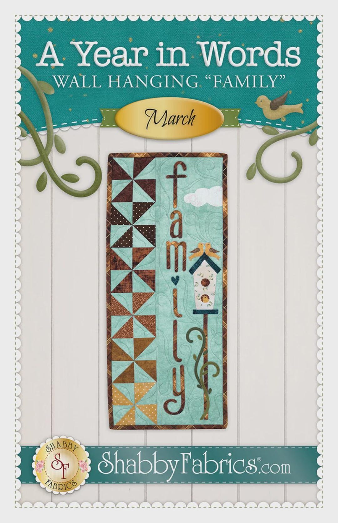 A Year in Words Wall Hanging Family March Pattern | SF49888 | Shabby ...