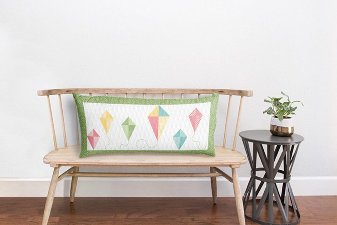 MARCH Bench Pillow of the Month | Fly a Kite Boxed Kit | Jill Finley ...