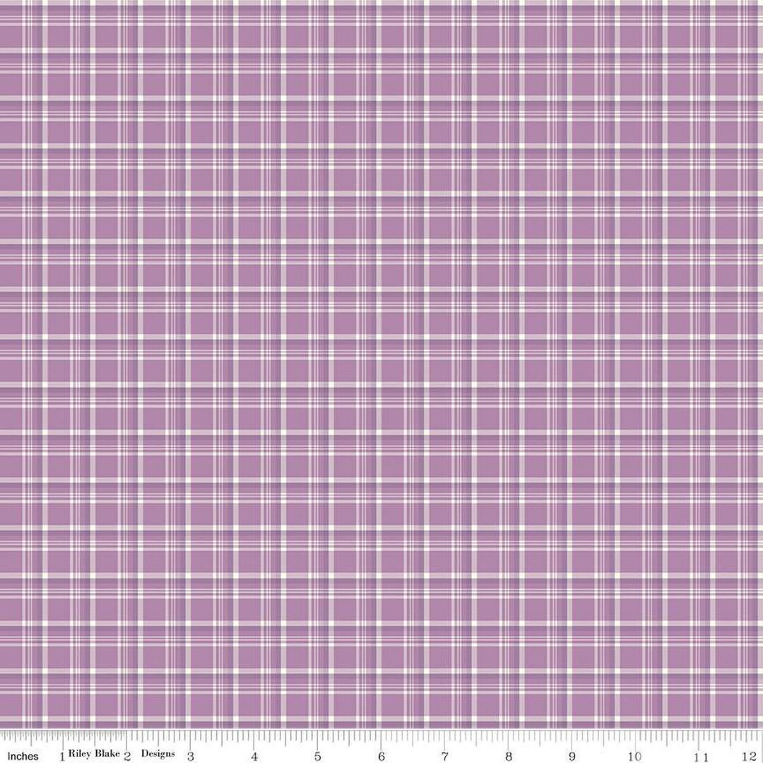 Hello Spring Plaid Lavender | FQ BTY BTHY | Sandy Gervais Riley Blake ...