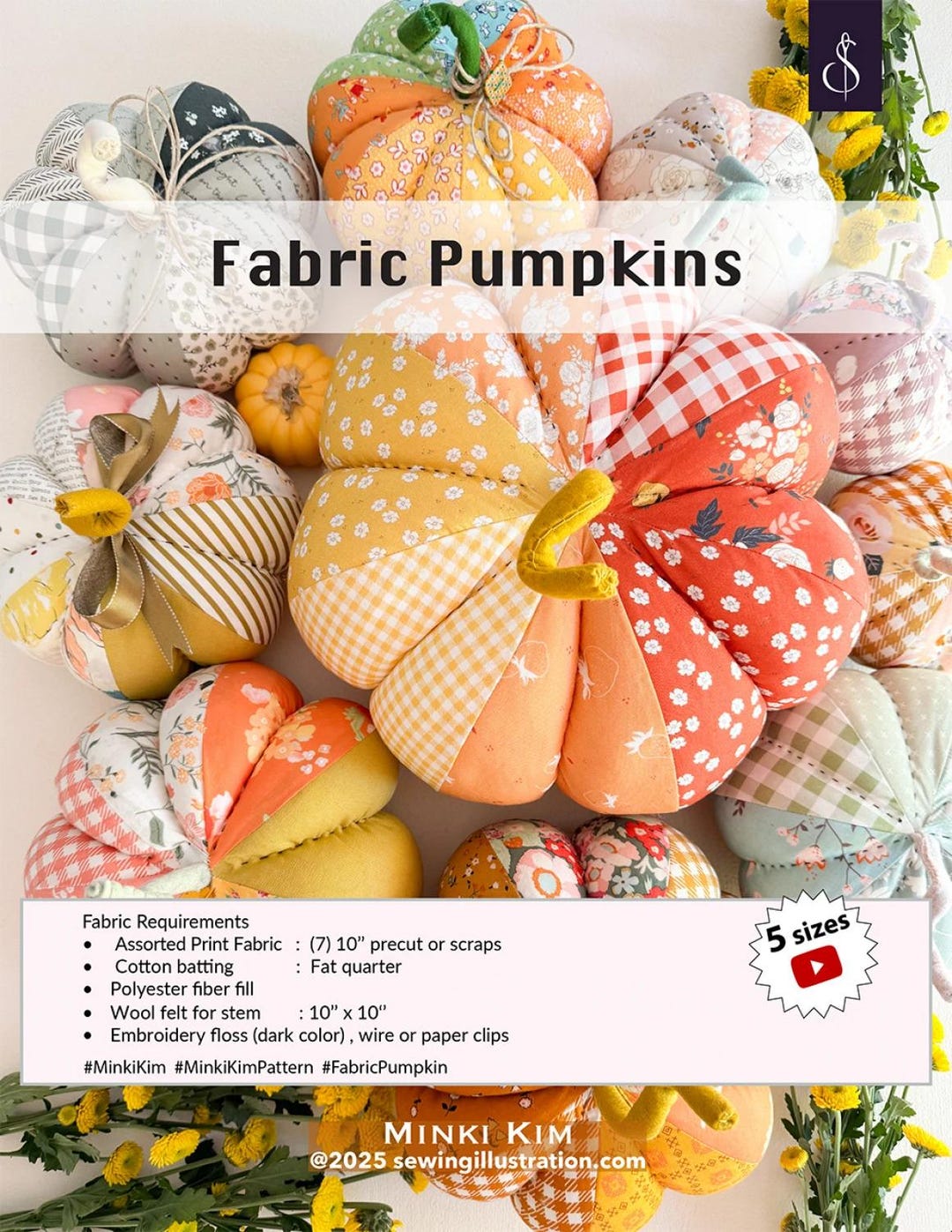 Fabric Pumpkins Pattern | Minki Kim | Home Decor, Bowl Fillers ...