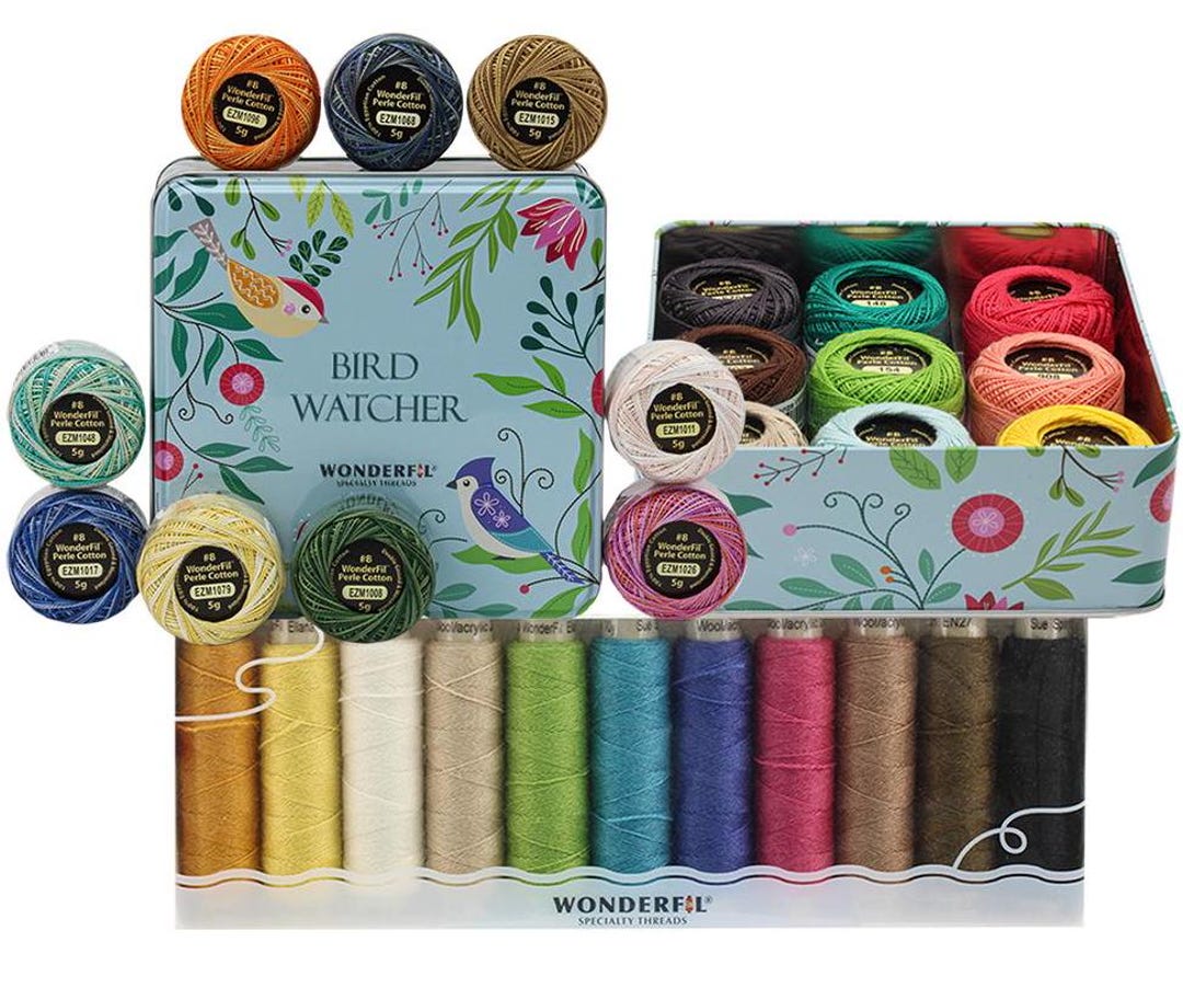 The Bird Watcher Thread Kit BOM 2024 | Eleganza Wool and Cotton Bird ...