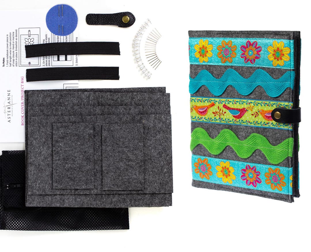 Aster and Anne Book Cover Felt Kit |jennifer Moore | Pre-cut Felt Book ...