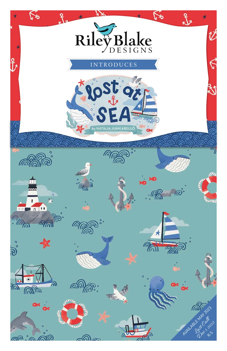 Lost at Sea Set Sail OFF WHITE | BTY Bthy Yard 1/2 Yard | Riley Blake ...
