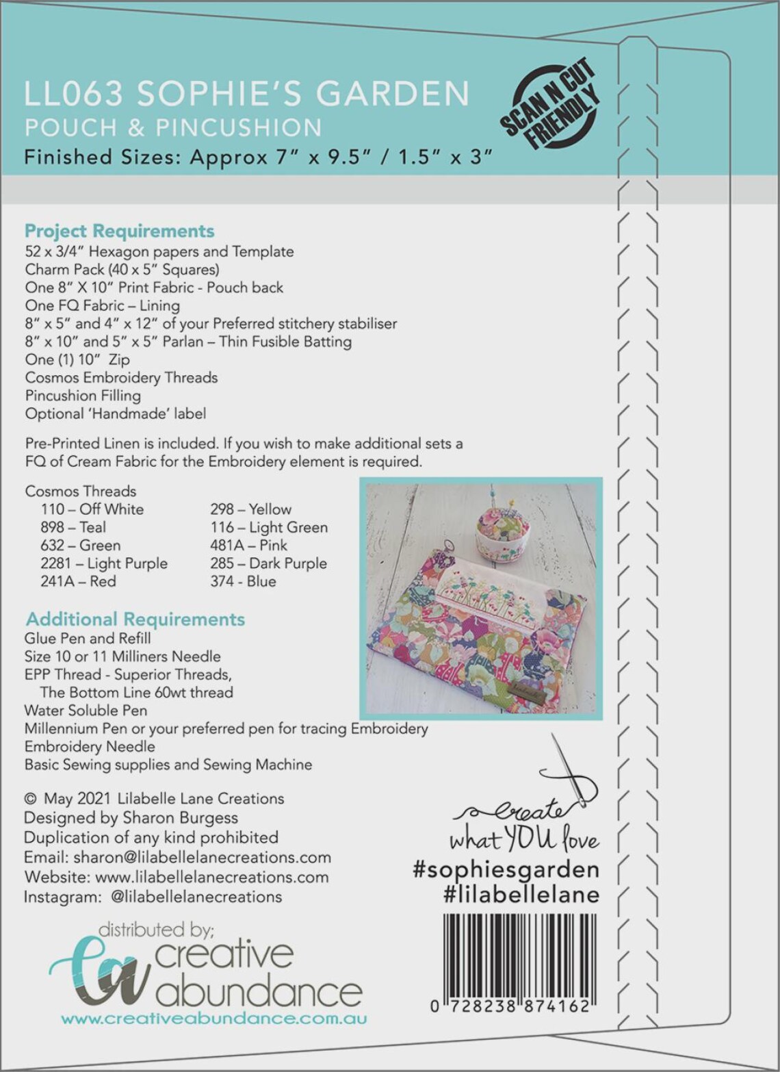 Sophie's Garden Pattern | CALL063 | Claire Turpin Creative Abundance ...