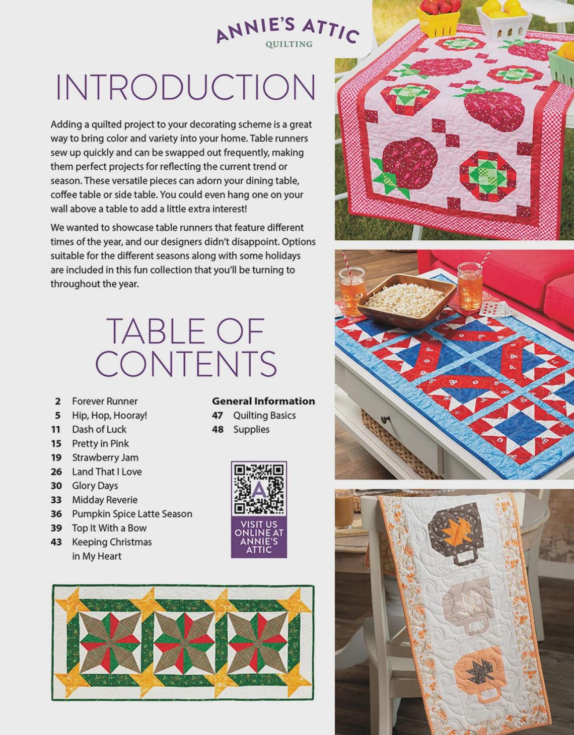 PRE_ORDER Season by Season Table Runners Pattern Book | 1415441 | Table ...
