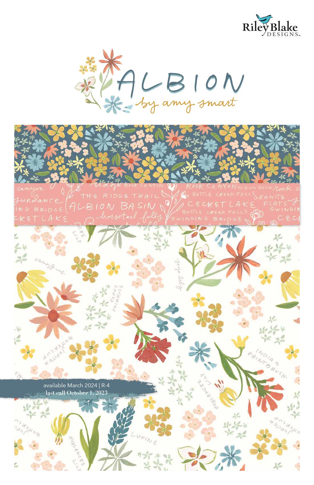ALBION 5" Stacker Charm Pack | Amy Smart Riley Blake Designs | Floral ...