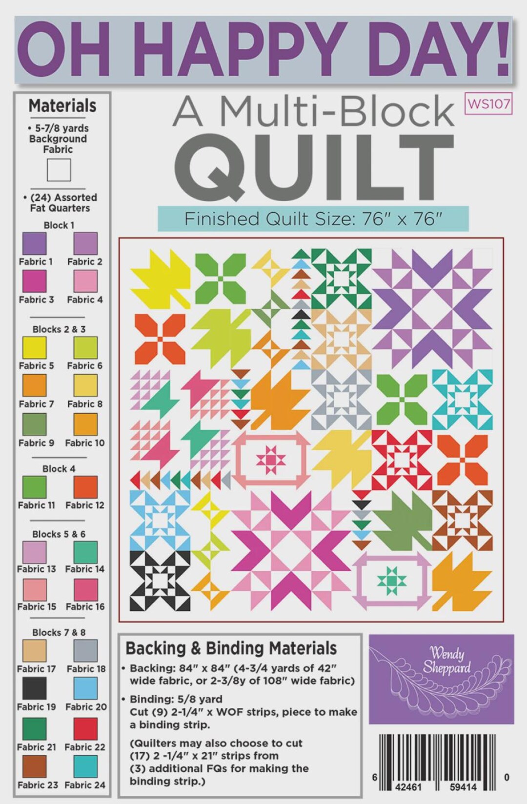 Oh Happy Day Quilt Pattern | WS107 | Wendy Sheppard | Use Any Fabric ...
