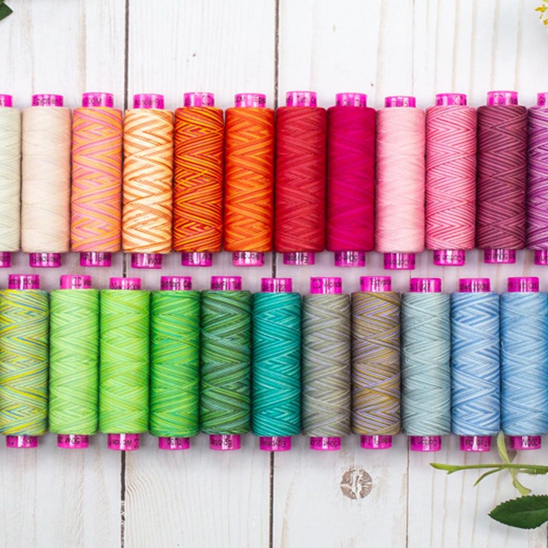 TUTTI VARIEGATED Thread Single Spool COLORS | 50wt Mini Spools 200M | 3 ...