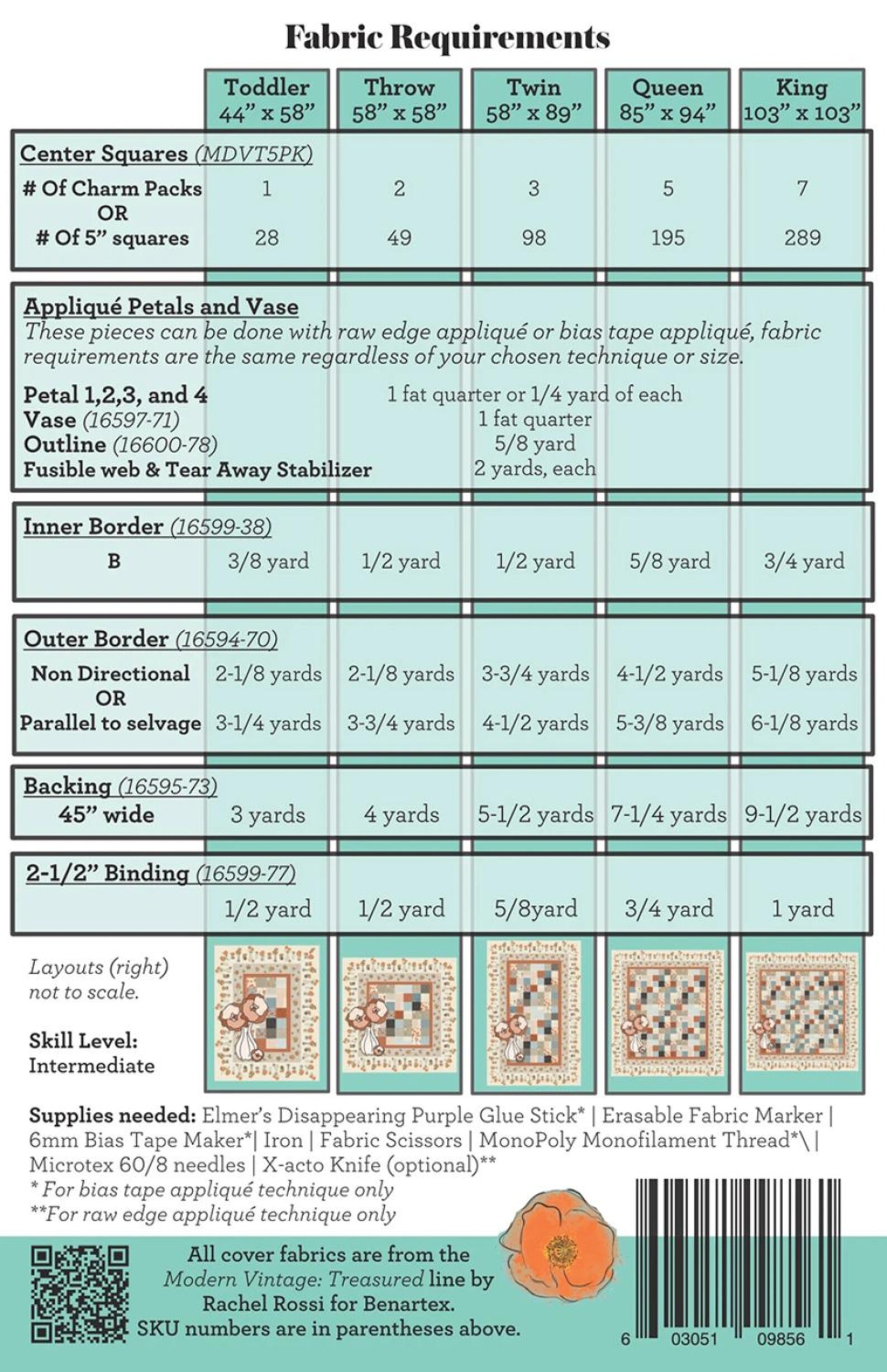Poppy Patch Quilt Pattern | Rachel Rossi Designs | Embroidery Applique ...