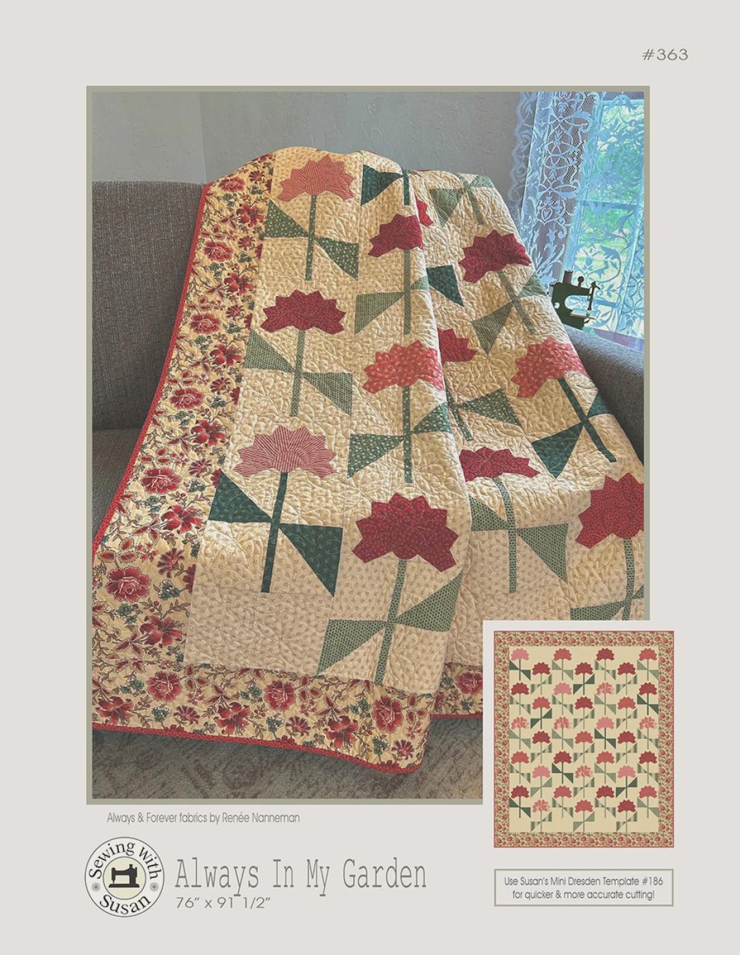 Always in My Garden Quilt Pattern | SUZ363 | Suzn Quilts Susan Marth ...