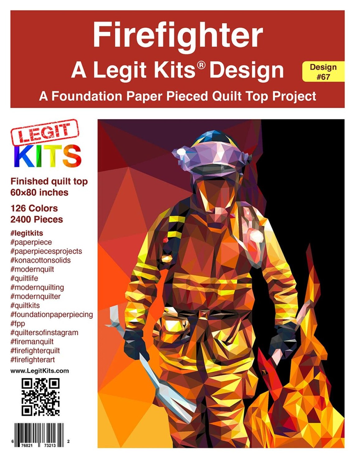 Legit Firefighter Foundation Paper Pieced Pattern | First Responder ...