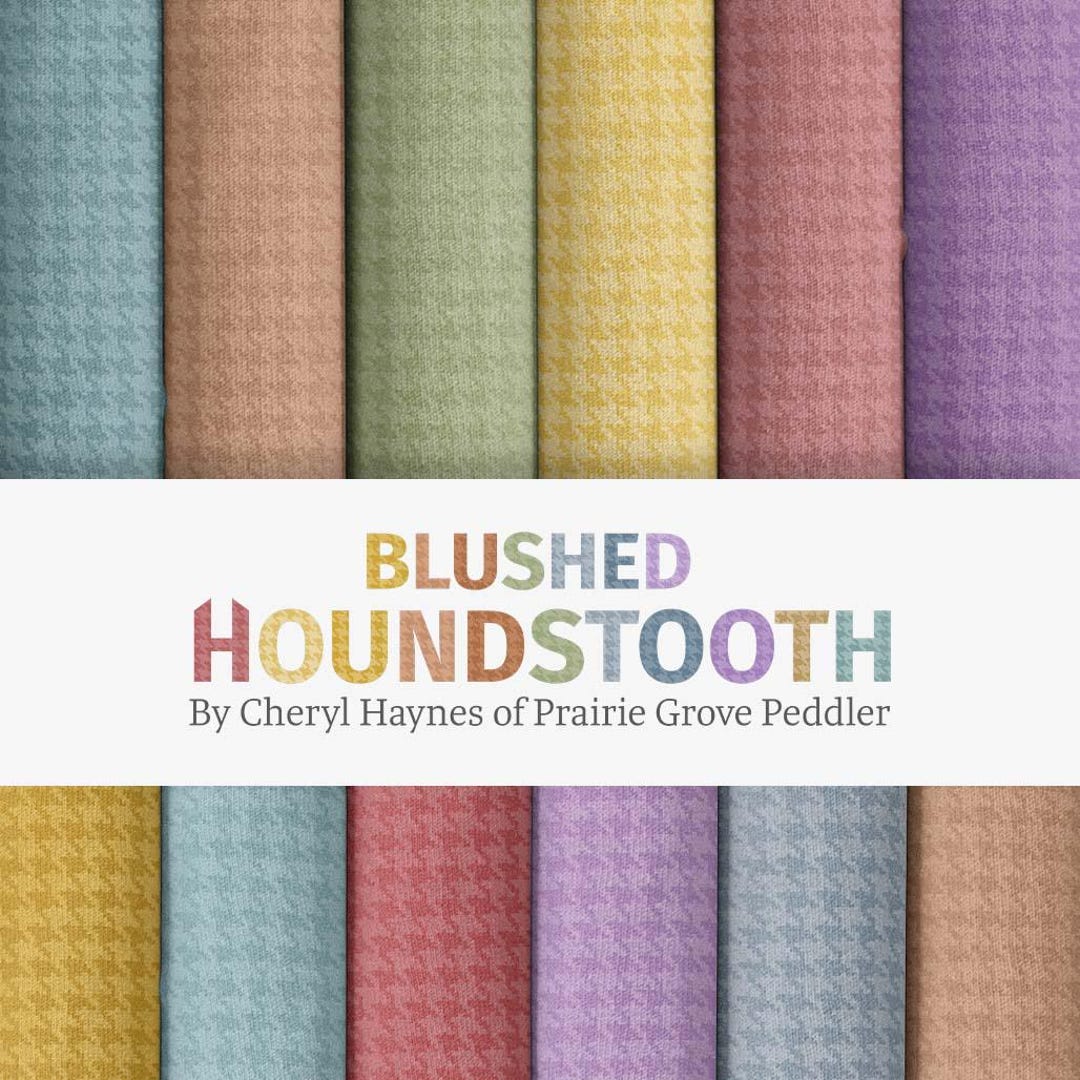 Blushed Houndstooth FQ Box | 80 Pcs | Cheryl Haynes Prairie Grove ...