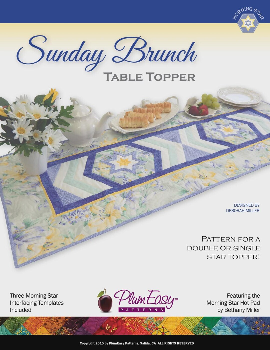 Sunday Brunch Table Topper Pattern | PEP-116 | Plumeasy Patterns ...