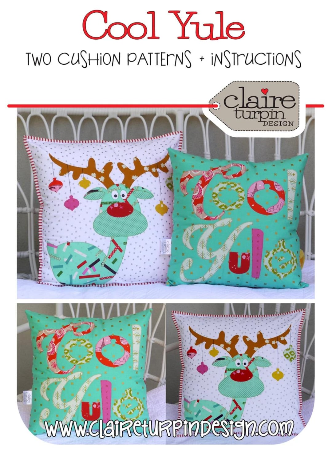 Cool Yule Pillow Cushion Pattern | Claire Turpin Creative Abundance ...