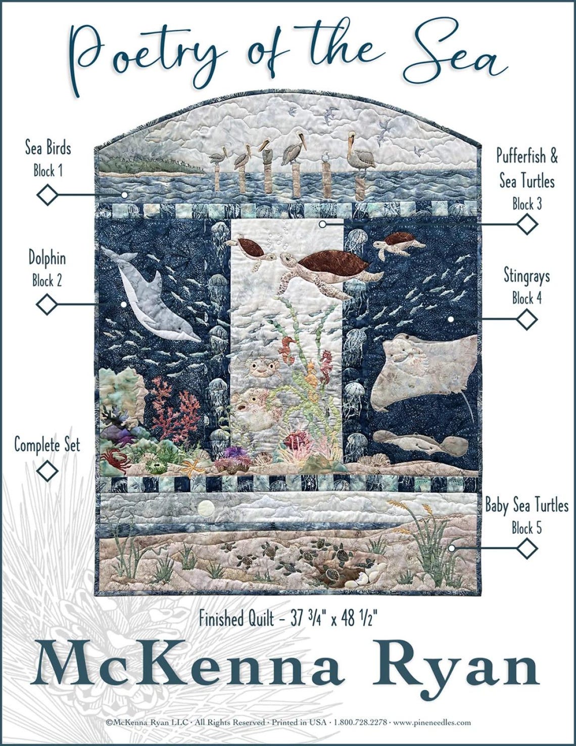 Poetry of the Sea Applique Pattern Set | Mckenna Ryan Hoffman Fabrics ...