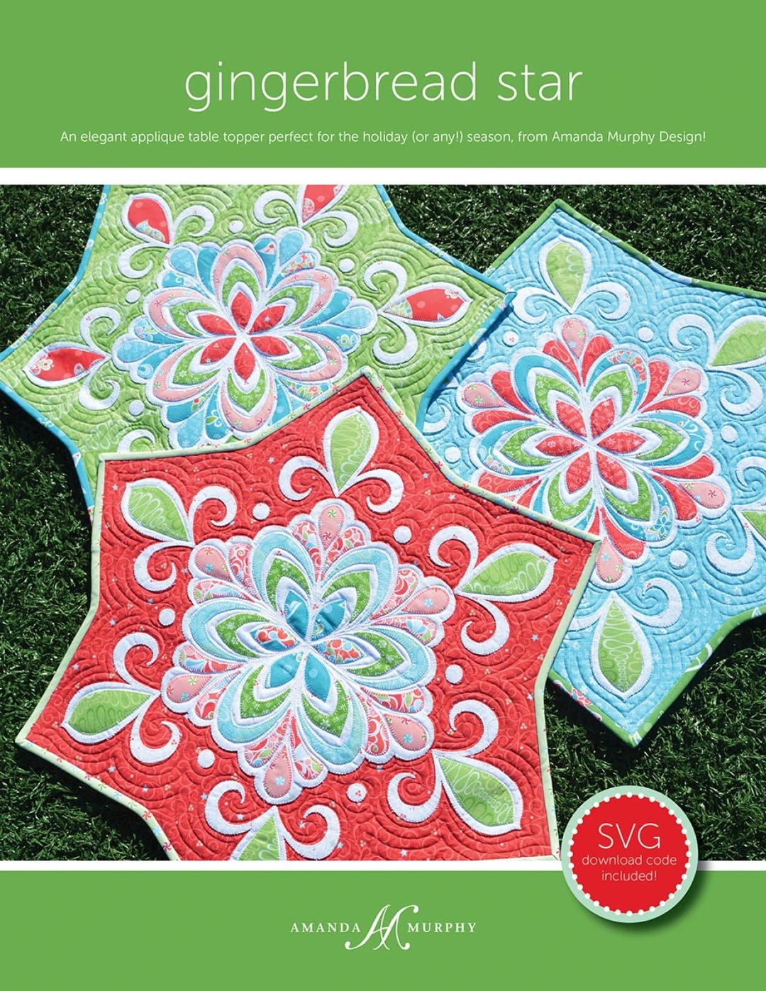 Gingerbread Star Pattern | Amanda Murphy Design Contempo Benartex ...