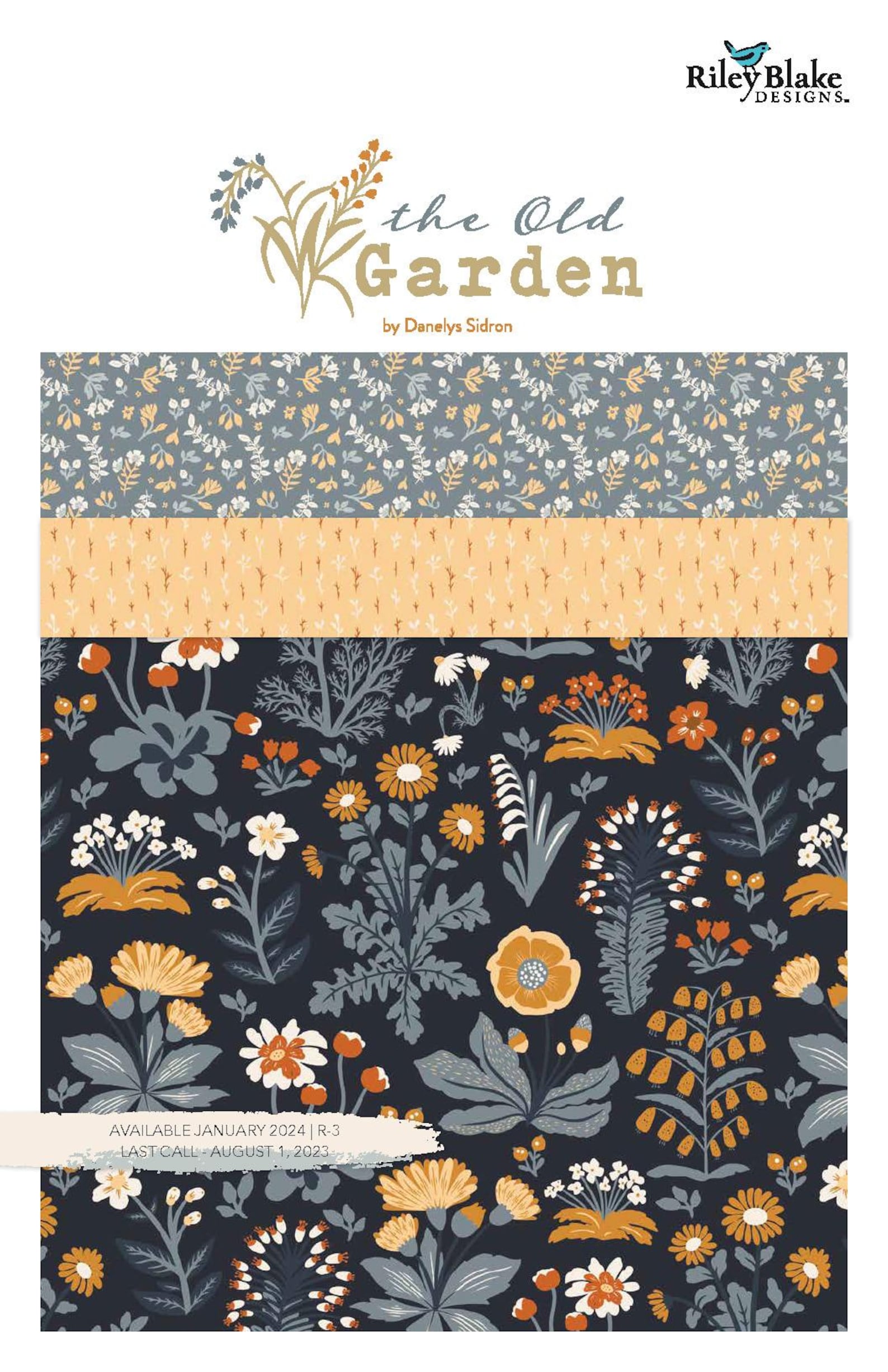 THE OLD GARDEN Emily Dusk | Yardage Half Yard Fat Quarter Yard ...
