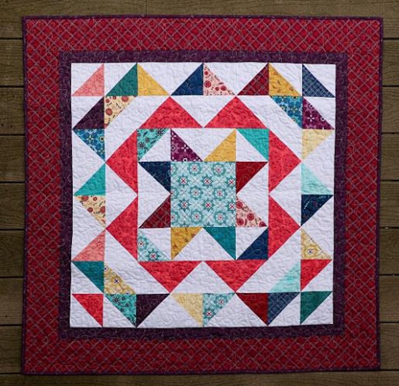 Fat Quarterly Star in the Spring Quilt Kit | 44" X 44" BENARTEX ...