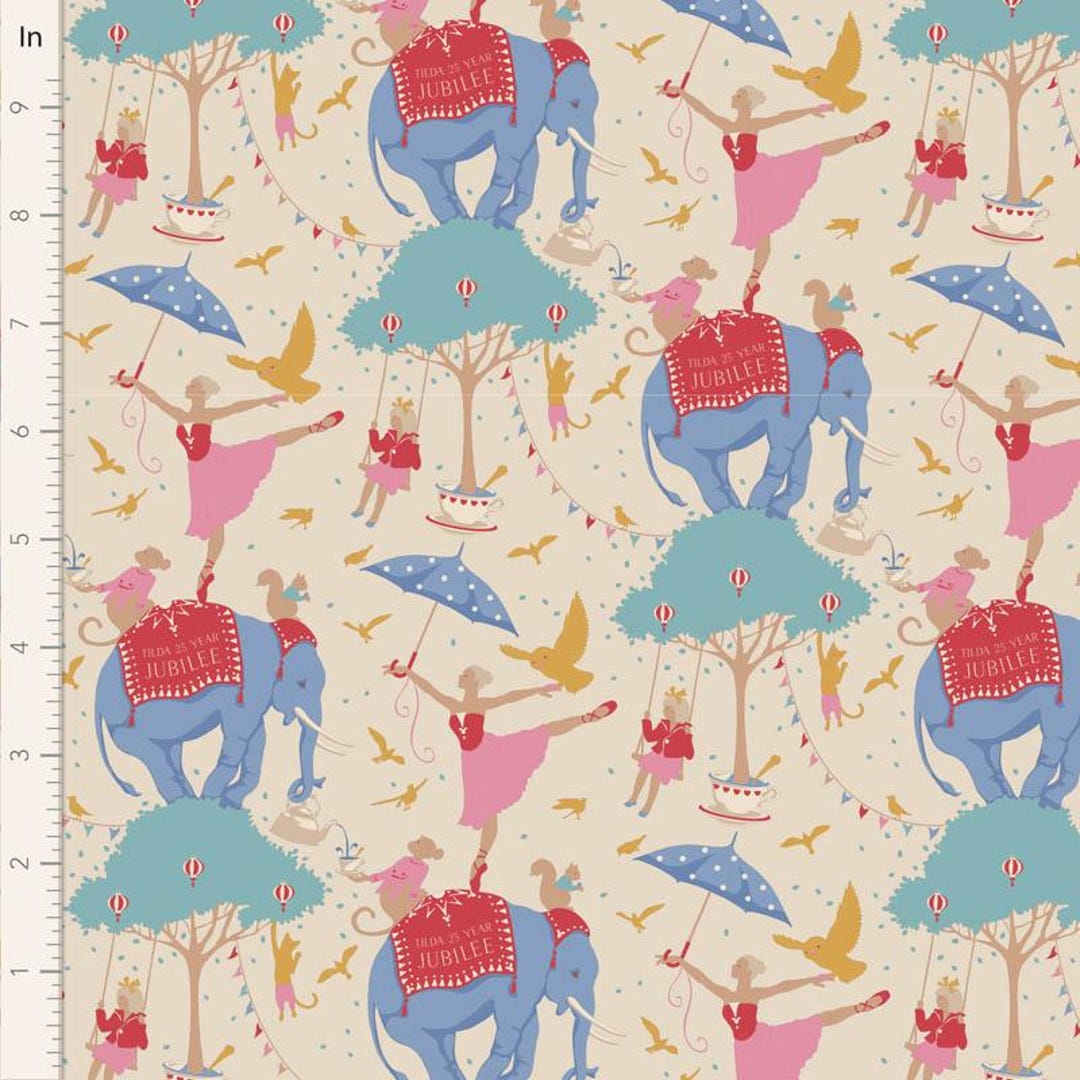 JULIBEE Circus Life Creme Tilda Fabrics 100547 | FQ BTY Bthy | Tone ...