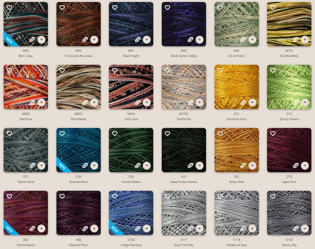 Valdani VARIEGATED 12wt P PT V S Colors | Perle Cotton Ball Singles | Thread #1 Choice | Rusty ...