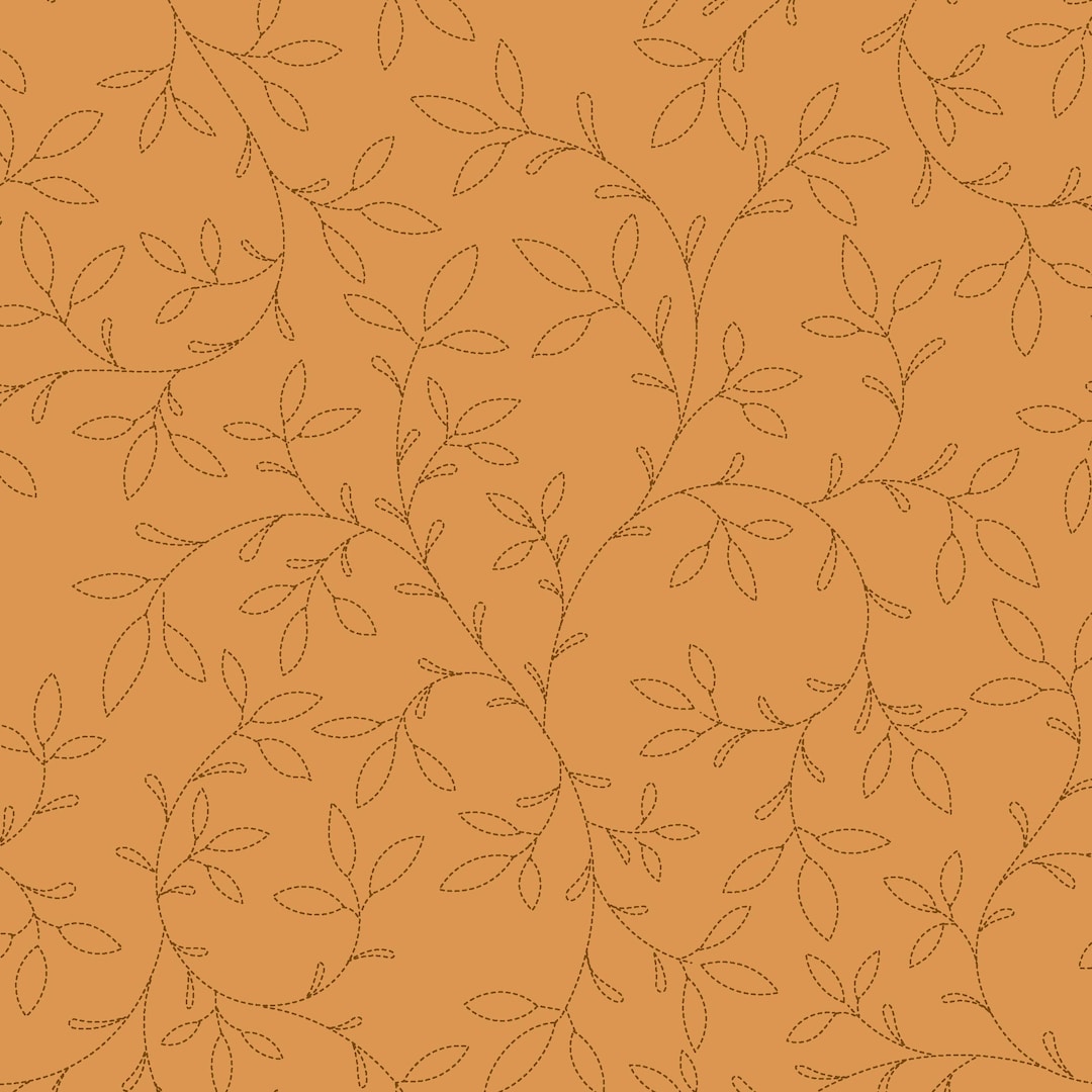 WOOLLY WHIMS Vine Orange | Half Yard | R791228D | Jennie Jo Lamb Alexie ...