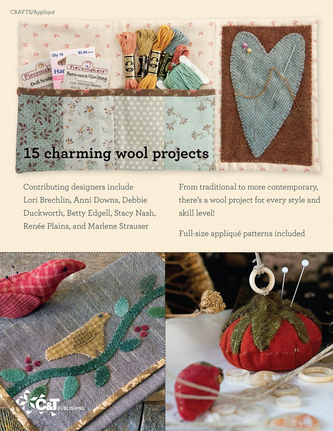 Sweet & Simple Wool Applique Book | 11287 9781617456176 | 19 Wool Felt ...