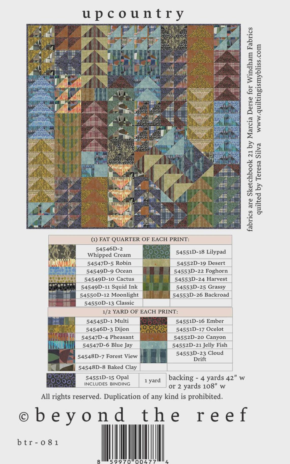 Upcountry Quilt Pattern | BTR081 | Beyond the Reef Natalie Barnes ...
