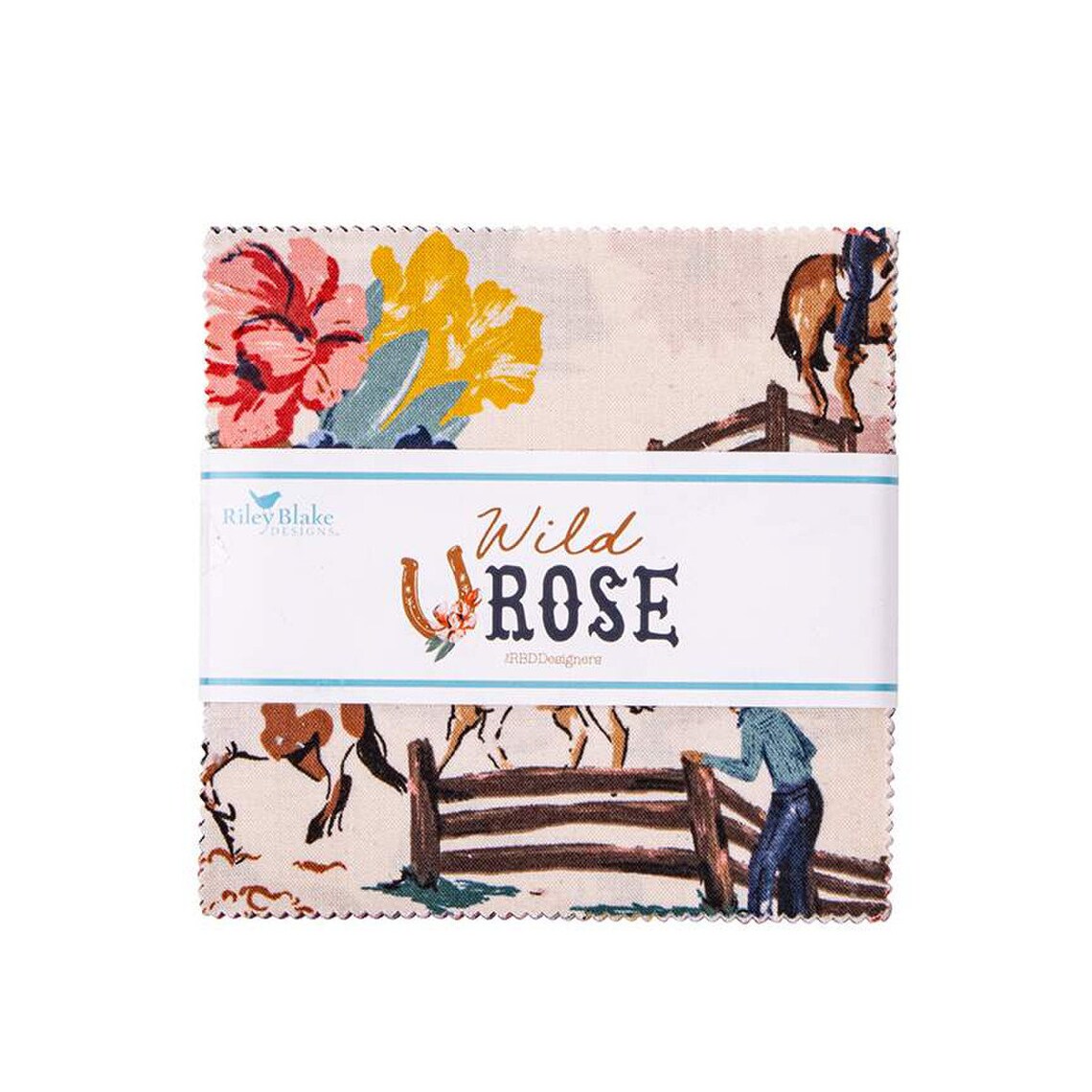 WILD ROSE 5 Stacker / Charm Pack Riley Blake Designs Horse Western ...