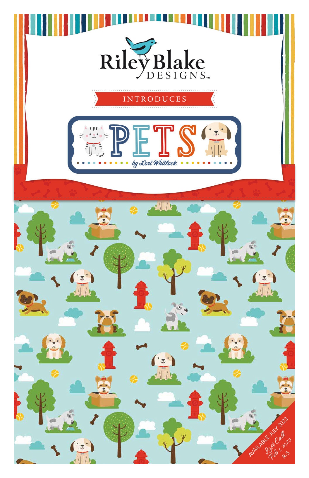 PETS 5 Stacker Charm Pack Lori Whitlock Riley Blake Designs Dog Puppy ...