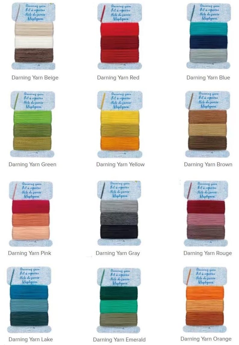 Darning Yarn Wool Acrylic 3 Colors | Clover | Embroidery Wool Applique ...