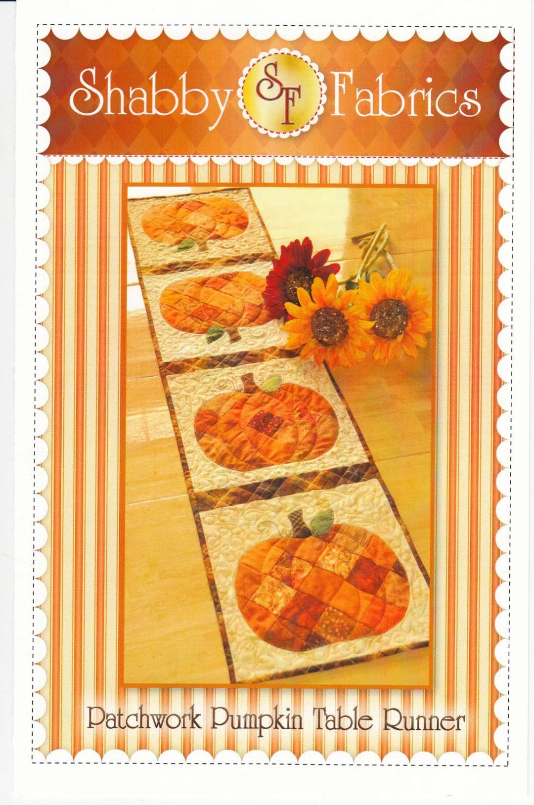 Patchwork Pumpkin Table Runner Pattern | Shabby Fabrics | Thanksgiving ...