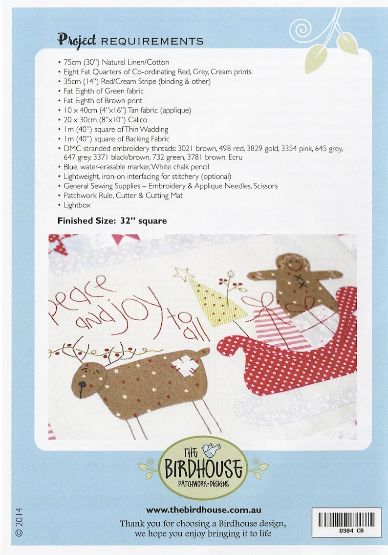 Christmas Blessings Quilt Pattern | Natalie Bird Birdhouse, Patchwork ...