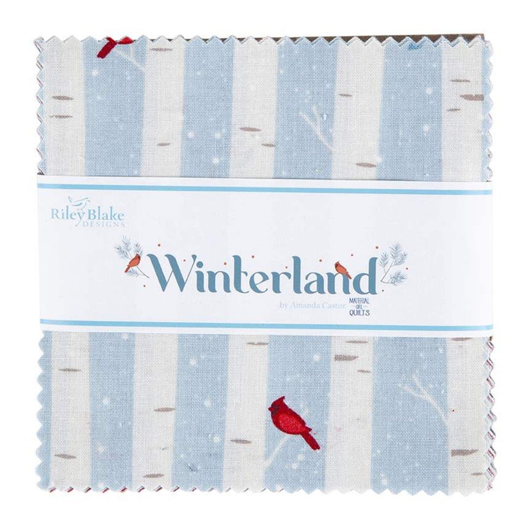 WINTERLAND Stacker 5x5 42 Fabric Squares Charm Pack Riley Blake Designs ...