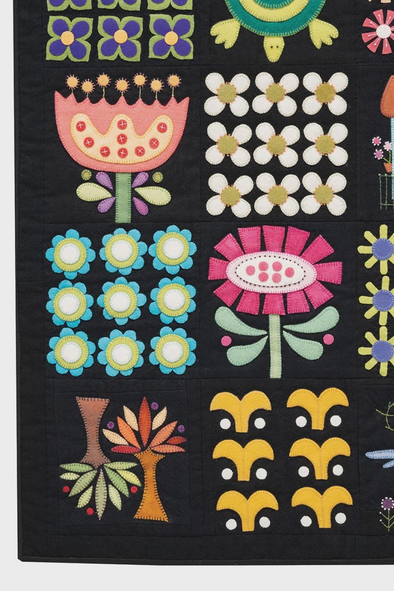 Folk Art Garden Applique Sampler Book | 11540 | Erica Kaprow Stash ...