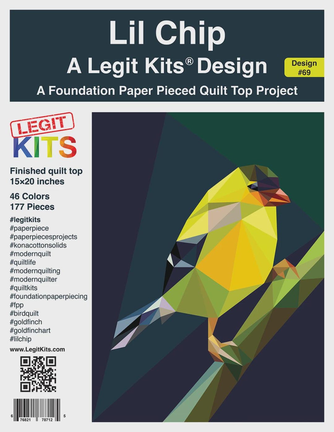 Legit Lil Chip Paper Pattern | LK-PT0696 | Foundation Papers Art Quilt ...