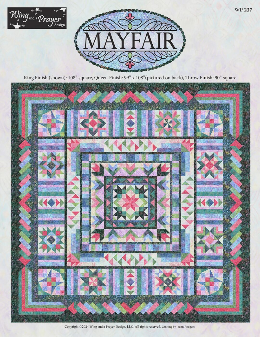 Mayfair Quilt Pattern | WP237 | Jenny Foltz Wing and A Prayer Design ...