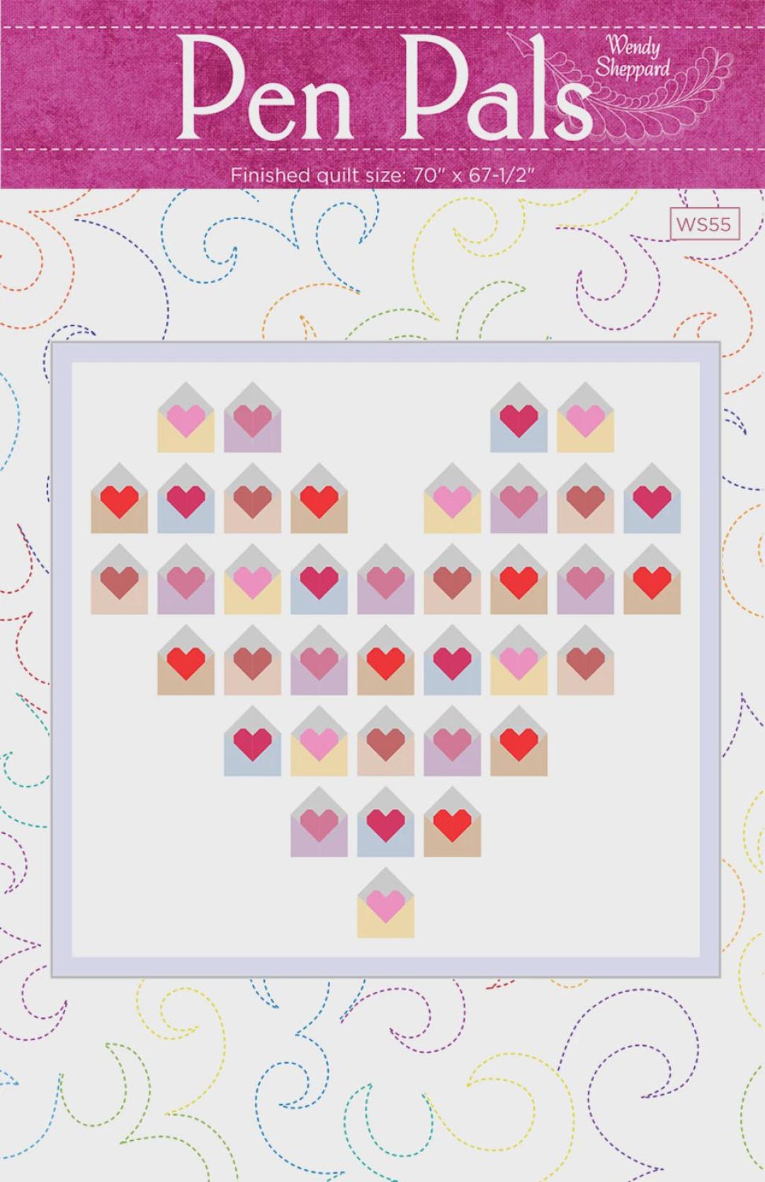 Pen Pals Quilt Pattern | WS55 | Wendy Sheppard | Scrap Quilt | WHILE ...