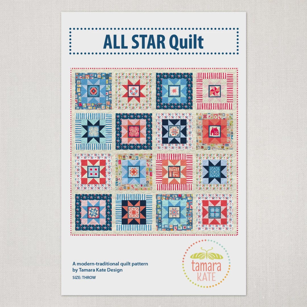 All Star Quilt Pattern | TKW111 | Tamara Kate Designs | Multi Size ...